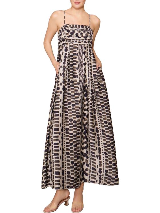 MELLODAY MELLODAY Mixed Print Satin Maxi Dress